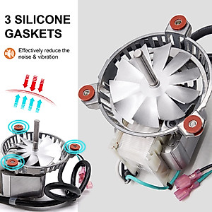 Criditpid Replacement 3-21-08639 Combustion Blower Motor for Harman P68, P43, P61, P61A, Accentra 52i, Advance, P38 Pellet Stoves, With 3-20-502221 Double Paddle Fan Blade.