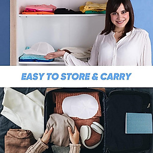 Baseball Hat Washer, Baseball Cap Washing Cage, Hat Holder for Washing, Foldable Washing Hat Rack Protector Cage, Hat Washer Cage for Washing Machine (White)