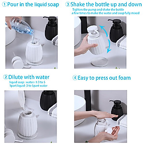 GalDal Foaming Hand Soap Dispenser for Bathroom,Black Foam Soap Dispenser 11oz.