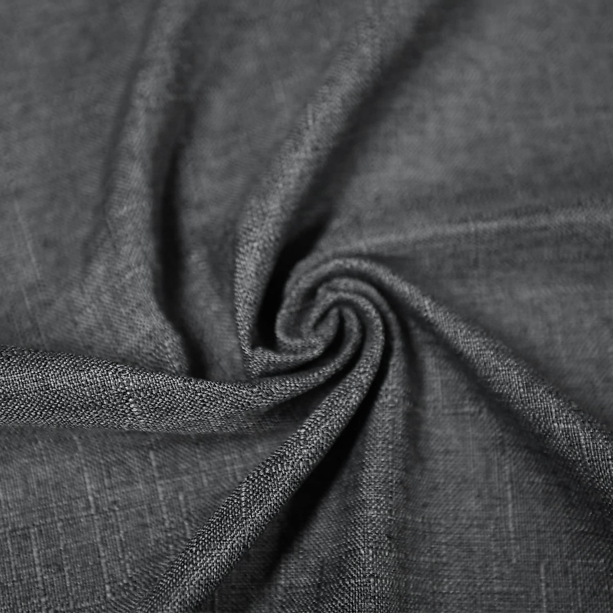 Furniliving Mid Century Modern Arm Chair, Button-Tufted Upholstered Accent Chairs for Bedrooms Living Room Chair with Solid Wood Legs Linen Fabric Comfy Lounge Chair, Dark Grey