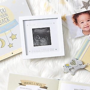 C.R Gibson BPSF-23934 Love You to The Moon and Back Baby Sonogram Picture Frame, 7'' W x 7'' H