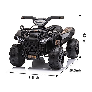 6V Electric Kids ATV Quad with Headlights, MP3, USB - For 18-36 Month Boys and Girls
