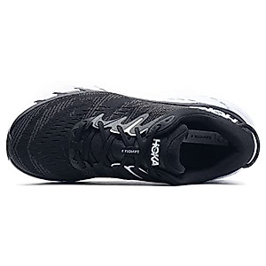 HOKA ONE ONE Women's Road Running, Black White, 8.5 US