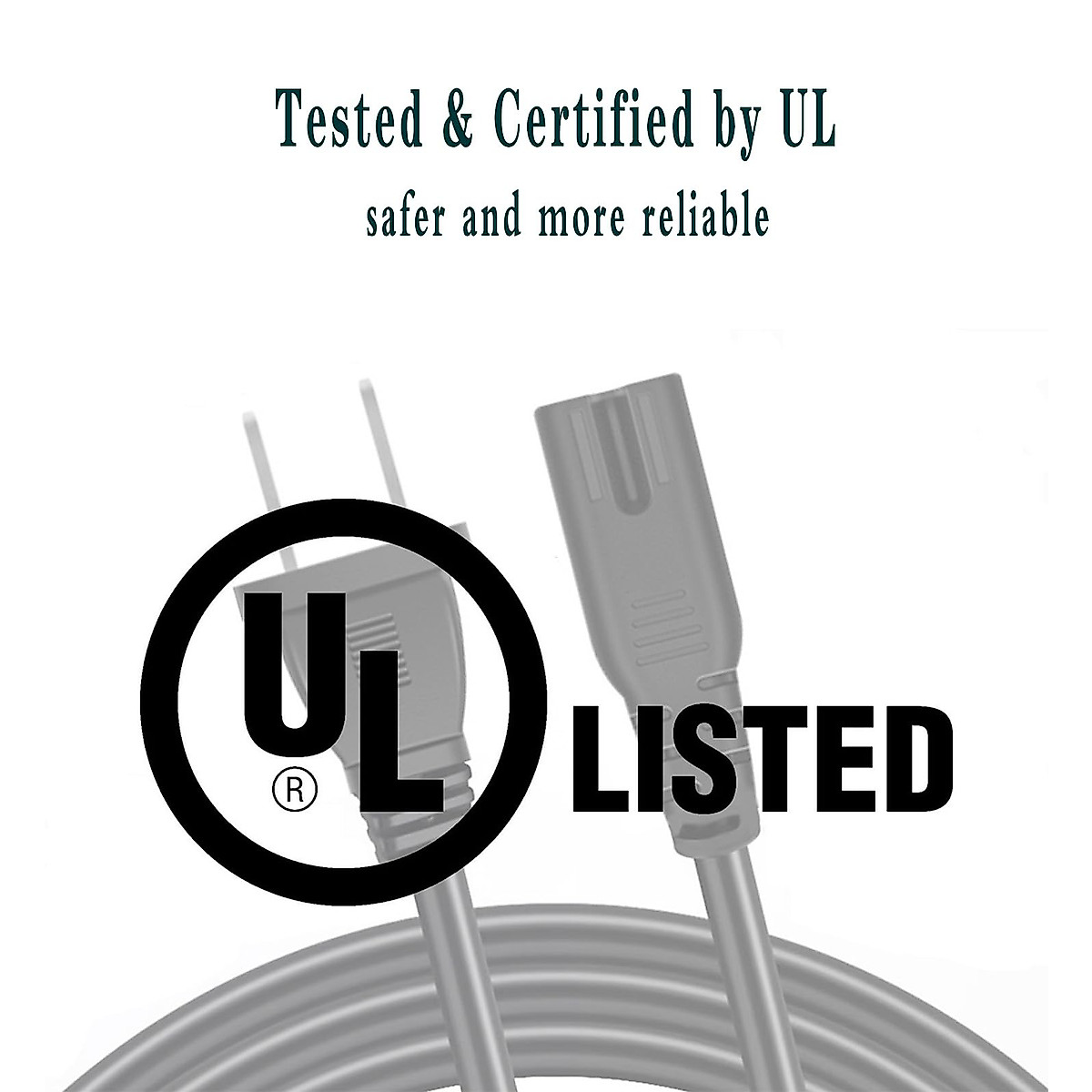 AC Power Cord Compatible Xbox One S, Xbox One X, Xbox Series X/S, Sony PS3 Slim / PS4 / PS5 Game Console Replacement Power Supply Cord Cable