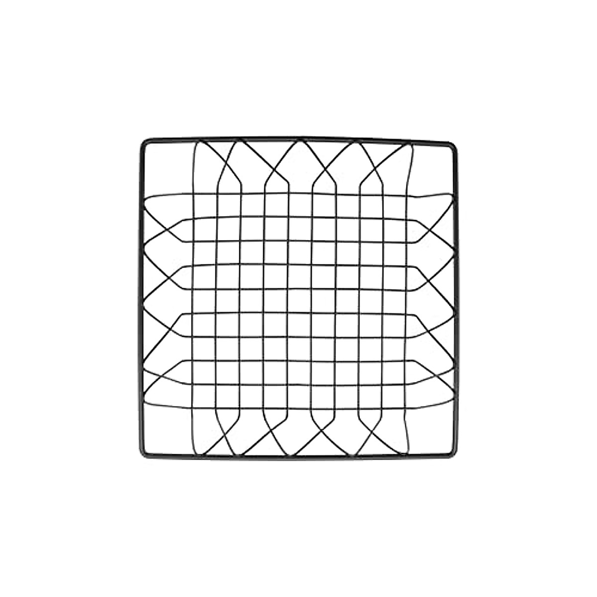 G.E.T. IR-912 12" Square Wire Basket, 4" Deep, Iron Powder Coated