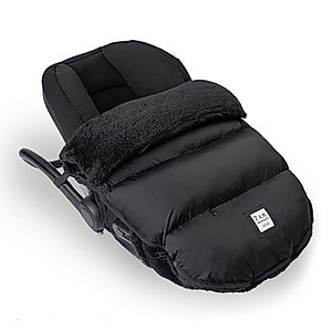 7AM Enfant Universal Stroller Footmuff - Water Repellent Winter Bunting Bag for Strollers & Car Seats, Soft Micro-Fleece & Plush Lined Stroller Footmuff for Baby Boy & Girl | PlushPOD