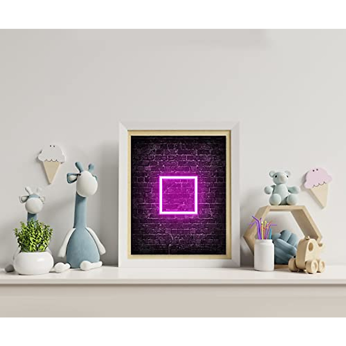 Printed Neon Gaming Posters Set of 6 (8”X10”), Boys Room Decorations for Bedroom, Game Room Decor, Video Game Art Gift, Video Game Print, Video Game Poster, No Frames