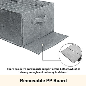 ECOMAID 4 PCS Foldable Fabric Storage Cubes Organizers,8 Grids Compartment Storage Box Wardrobe Clothes Organizer, Washable Clothes Organizer for Folded Clothes, T-shirt, Legging, Silk Scarve