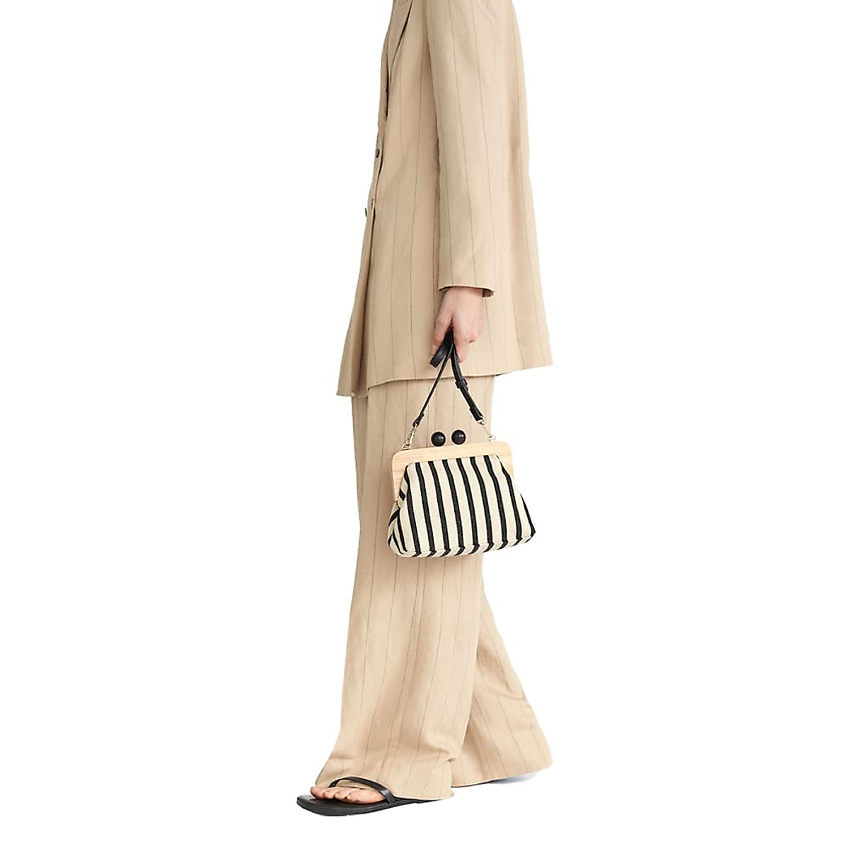 Yohora Women’s Crossbody Bag Kiss Lock Shoulder Purse Canvas Lightweight Retro Wallet