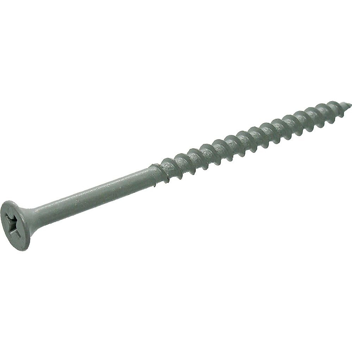 Grip-Rite PTN3S1 PG10 Polymer Coated #8 x 3 Coarse Thread Deck Screw, Gray, 1lb Box