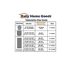 Rally Home Goods Indoor Outdoor Patio Premium Clear Vinyl Rectangular Tablecloth, Spill Proof Wipeable Cover for Dining Table, Clear Vinyl Imprinted White Floral, for Tables 60 x 84 Inch Oblong