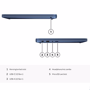 Lenovo ideaPad Slim-3 Chromebook Laptop - 14" FHD Touch Screen for Student and Business, MediaTek 520 (8-Core), 4GB RAM, 64GB eMMC, 128GB Micro SD, 13.5H Long Battery Life, Wi-Fi 6, Webcam, Chrome OS
