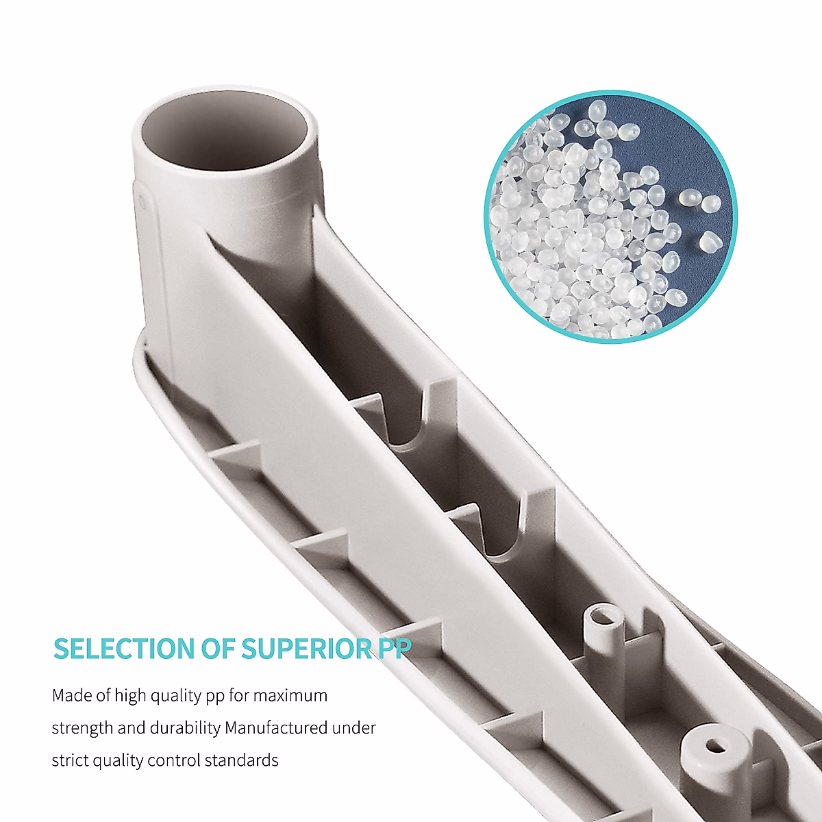 Replacement 160-0001PG Deck Support for Above Ground Swimming Pool BiltMor Step - 2 Pack White