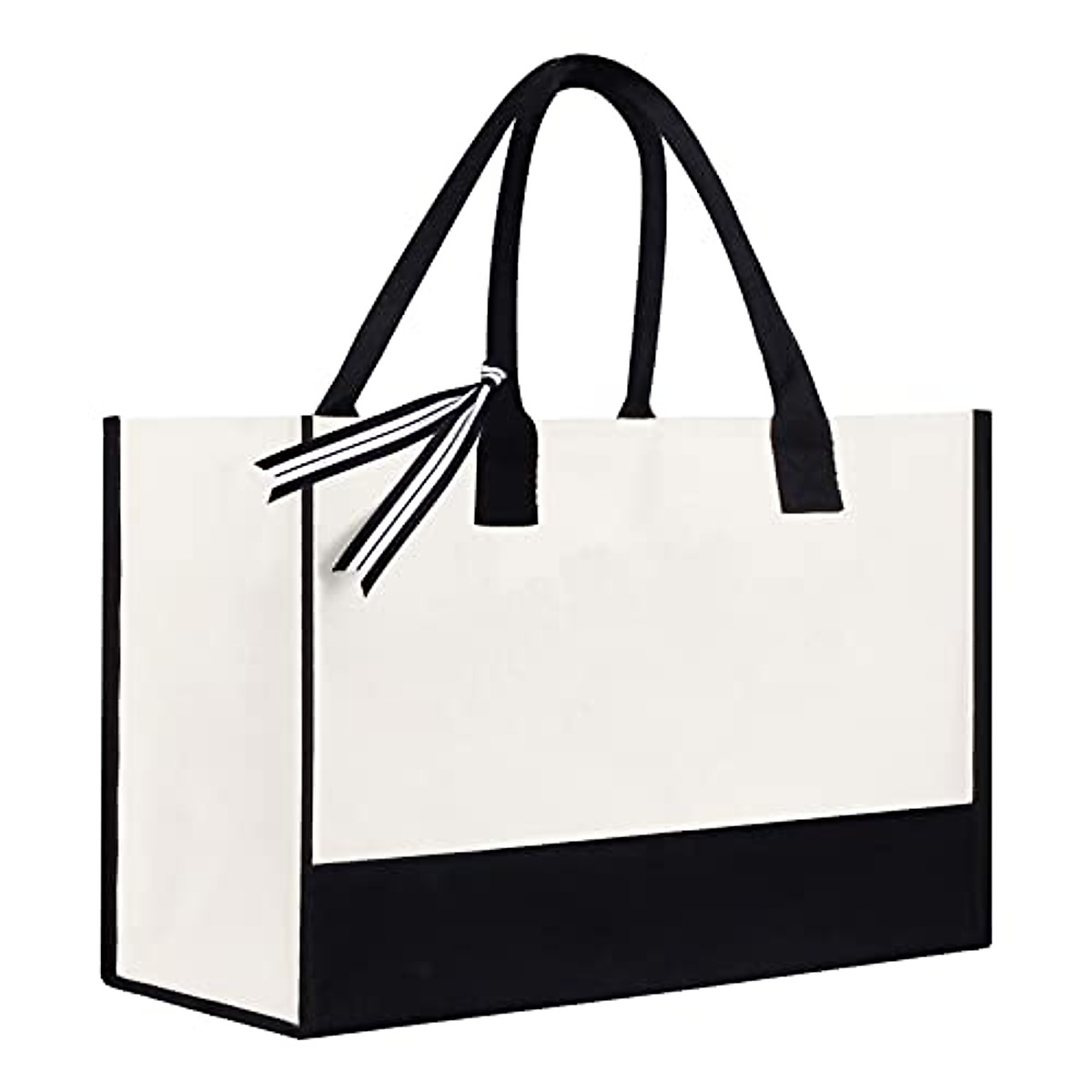 Famard Initial Embroidery Canvas Tote Bag with Zipper and Inner Pocket, Personalized Birthday/Bride to Be Gifts for Women