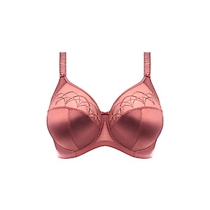 Elomi Cate Embroidered Full Cup Banded Underwire Bra (4030),40K,Rosewood