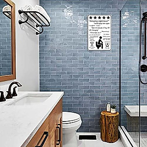 CrazySign Funny Bathroom Poop Here Sign Bathroom Wall Decor 8 x 12 Inch - Good Humor For Bathroom User (208)