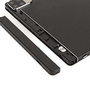 Tablet PC, Black 10.1 Inch Tablet 2.4G 5G WiFi 4GB RAM 64GB ROM Dual Card Dual Standby 100-240V Read Android 12 (US Plug)