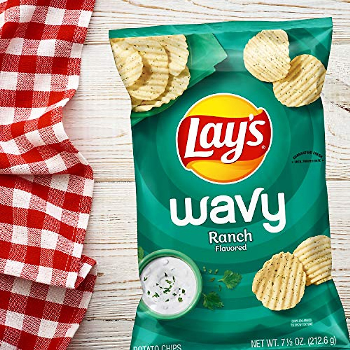 Lay's Wavy Potato Chips Ranch Flavor, 7.5 Oz