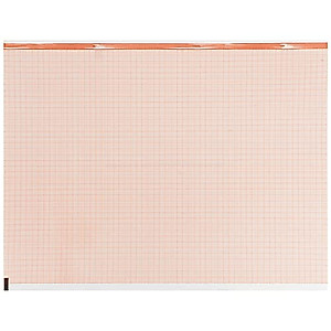 McKesson ECG Recording Paper, Red Grid Thermal Paper, 8 1/2 in x 183 ft, 200 Count, 1 Pack