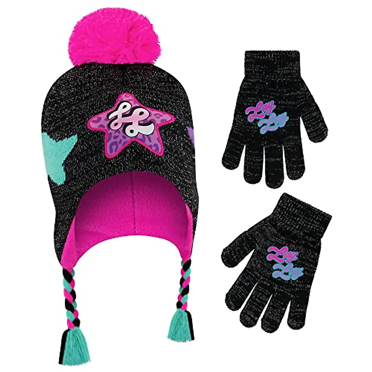 Nickelodeon Girls Winter Hat and Kids Gloves Set, That Girl Lay Lay Beanie For Ages 4-7