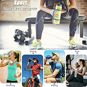 Windspeed Water Bottle Carrier Grip for Outdoor,Soft Band Holder Strap Makes Any Bottle Handheld,Water Bottle Bands for Bike, Gym or Jogging 4 Pack