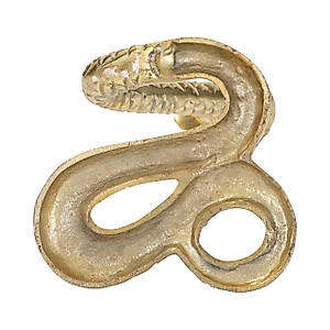 Sagebrook Home 10" Metal Snake Sculpture in Gold - Decorative Aluminum Statue for Creative Contemporary Home or Office Decor or Gift Idea