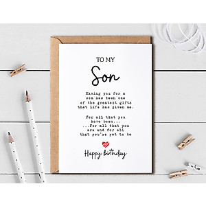 To My Son - Son Birthday Card - Son Is The Greatest Gifts In My Life - Birthday Card For Son - Gift For Son Card- Christmas Gifts For Son