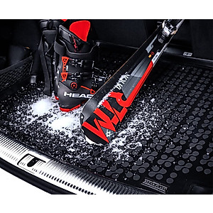 REZAW-PLAST Premium Trunk Mat Compatible with 2017-2024 Volvo S90 Cargo Mat/Sedan/All Weather Rear Rubber Floor Mat, Custom Fit, Tailored, Odorless, Car Accessories Black