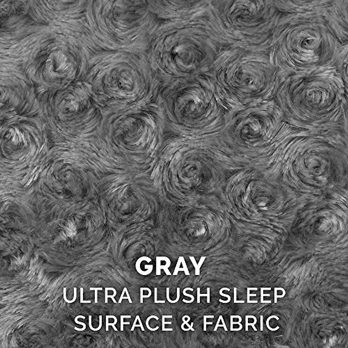 Furhaven Medium Dog Bed Ultra Plush Curly Faux Fur Oval Lounger w/ Removable Washable Cover - Gray, Medium