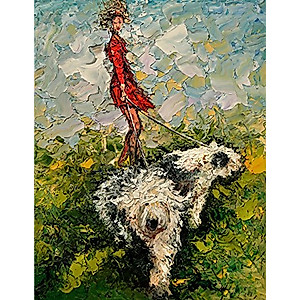 In a Gust, Old English Sheepdogs, Limited Edition, Signed and Numbered Print