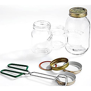 Lawei 8 Pcs Canning Kit, Stainless Steel Canning Supplies Starter Kit, Canning Rack Canning Essentials Tools Set for Mason Jars Home Canning Jars, Kitchen Tool Anti-Scald Clip Suit