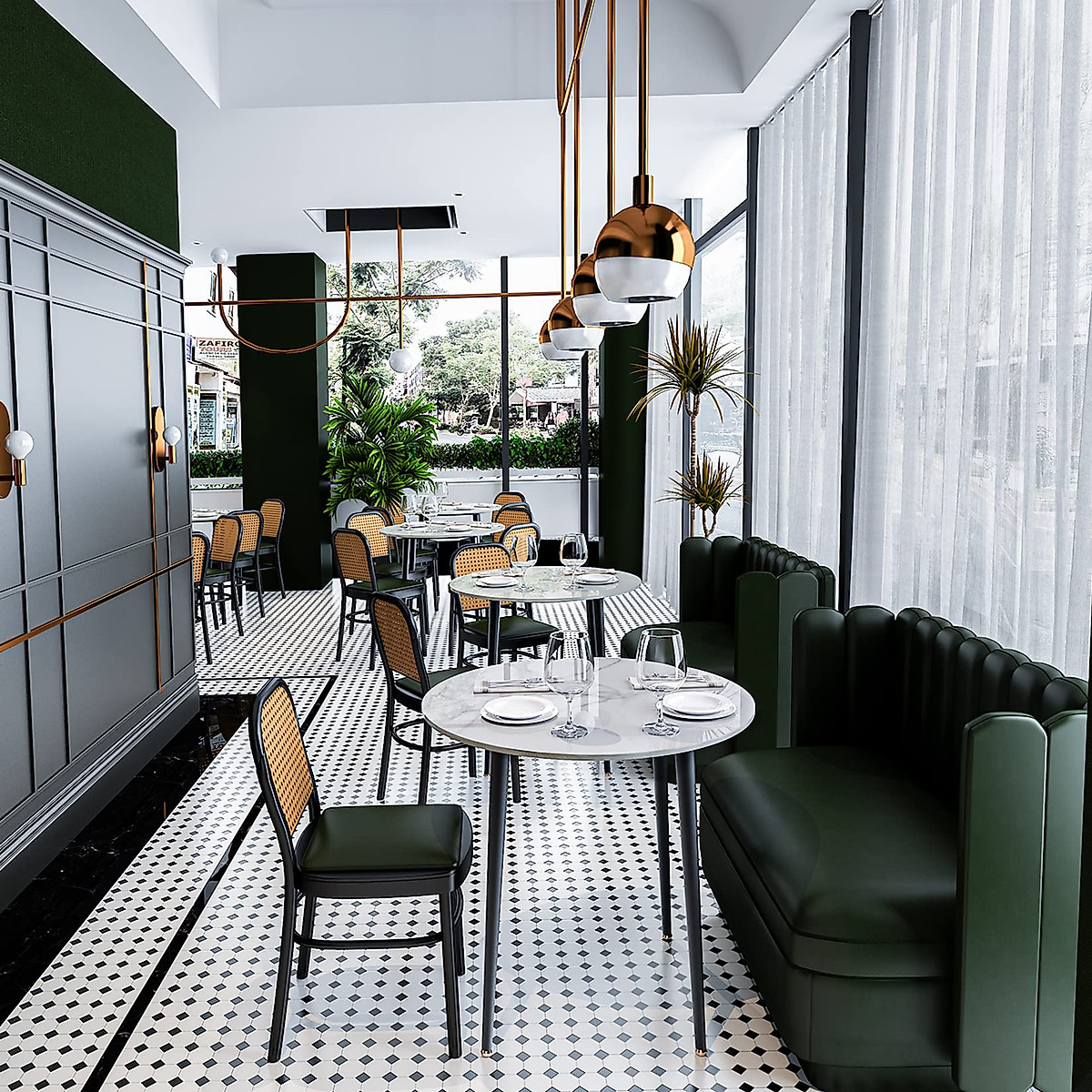 Wisfor Sintered Stone Dining Table: 32" Round Reception Table Modern Coffee Table Marble Table with Metal Legs for Kitchen Living Room Office Patio Seaside (White)