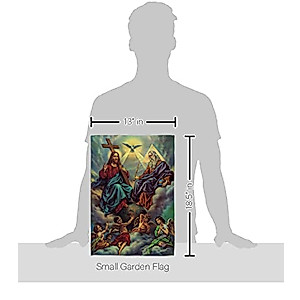 Ornament Collection The Holy Trinity Garden Flag Religious Faith Hope Grace Peace Dove Christian Religion Easter House Decoration Banner Small Yard Gift Double-Sided, Made in USA