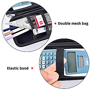 Case Compatible with Texas Instruments TI-30XS for MultiView Scientific Calculator, Storage Holder Carrying Organizer Bag with Mesh Pocket for Pens, Pencil, Batteries and Accessories (Box Only) -Black