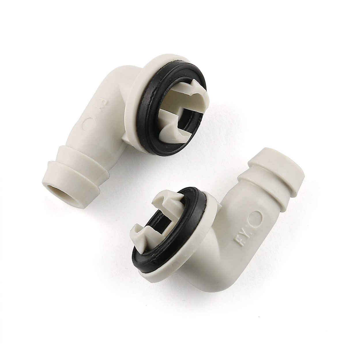 E-outstanding Air Conditioner Drain Connector 2PCS 3/5 Inch AC Drain Hose Elbow Fitting with Rubber Ring for Window AC and Mini Split Units