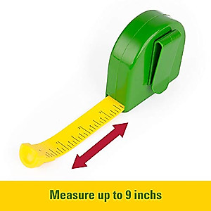 John Deere Deluxe Talking Toolbelt - 7-Piece Kids Tool Set - Interactive Construction Toys - Interactive Toddler Tools Playset - Green - 7 Count - Preschool Toys Ages 2 Years and Up