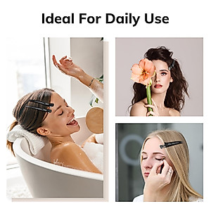 Sndyi Hair Sectioning Clips - Professional Non-Slip Duckbill and Roller Clips for Styling Sectioning, No Crease, 4.3", Black (12 Packs)