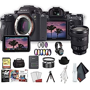 Sony Alpha a9 Mirrorless Digital Camera (Body Only) (International Model) Advanced Accessory Bundle w/ 24-105mm Lens + Recording Monitor