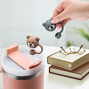 4 PCS Straw Covers Cap for Stanley Cup, Silicone Straw Tip Covers for Stanley 30 & 40 Oz Tumbler with Handle, Straw Toppers for Stanley Tumbler Cup