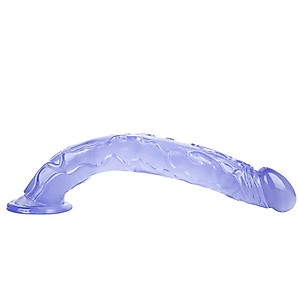 13 Inch Jelly Crystal Dildo, Realistic Huge Flexible Dildos with Powerful Suction Cup Base Large Soft Thick Anal Dildo Adult Sex Toy for Women - Blue
