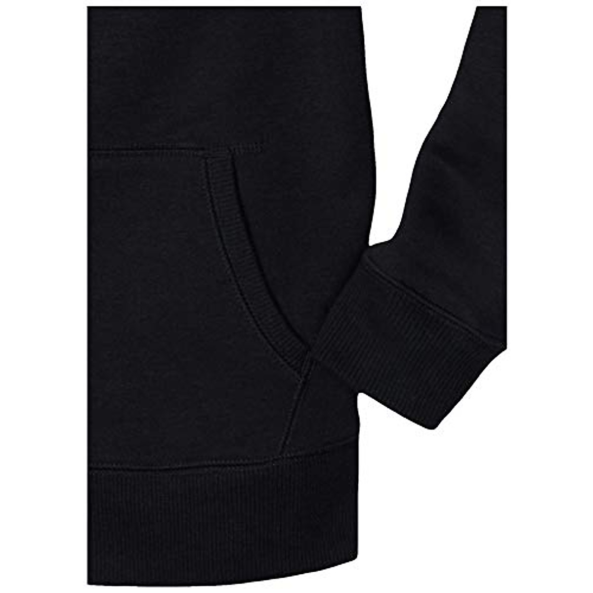 Amazon Essentials Boys' Fleece Zip-Up Hoodie Sweatshirt, Black, X-Small