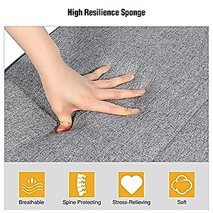 Varbucamp 4 Inch Folding Mattress, Memory Foam Portable Mattress and Sofa Bed with Washable Cover for Guest, Camping, Bedroom, Gray(80'' x 59'' x 4'')