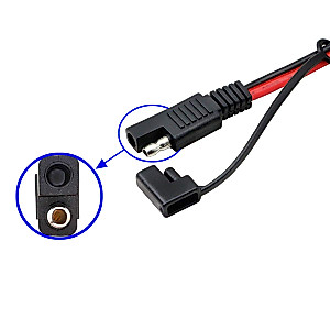 SDTC Tech 2-Pack SAE Extension Cable 14AWG 20A SAE to SAE Quick Disconnect Wire Harness Dual SAE Connectors Power Cord with Waterproof Cap - 3Ft / 1m