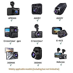 Dash Cam Mount Holder - Mirror Mount, Come with 10+ Different Joints, Compatible with APEMAN, Falcon F170, Old Shark, Peztio, Rexing V1P, Roav, UGSHDI, Z-Edge，YI，Kdlinks X1, and Most Dash Cameras /GPS