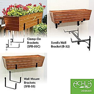 Achla Designs C-21C Plated Flower Box, Window Flowerbox Planter, Large, Copper