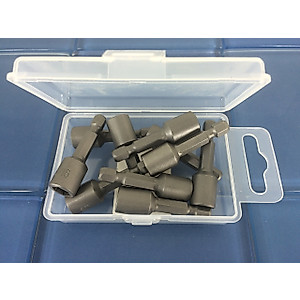 TEMO 10 pc Impact Ready 5/16 Inch Magnetic Nutsetter Set 1/4 Inch Shank