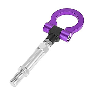 X AUTOHAUX Purple Aluminum Alloy Front Bumper Trailer Ring Eye Towing Tow Hook Screw for Volkswagen Golf GTI