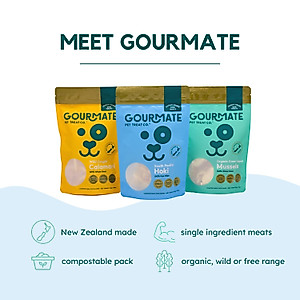 Gourmate Pet Treat Co. South Pacific Hoki - Human Grade Dog Treats - 100% Natural, Freeze Dried Whitefish Snack with Omega-3 and Marine Collagen - 45g/1.58oz