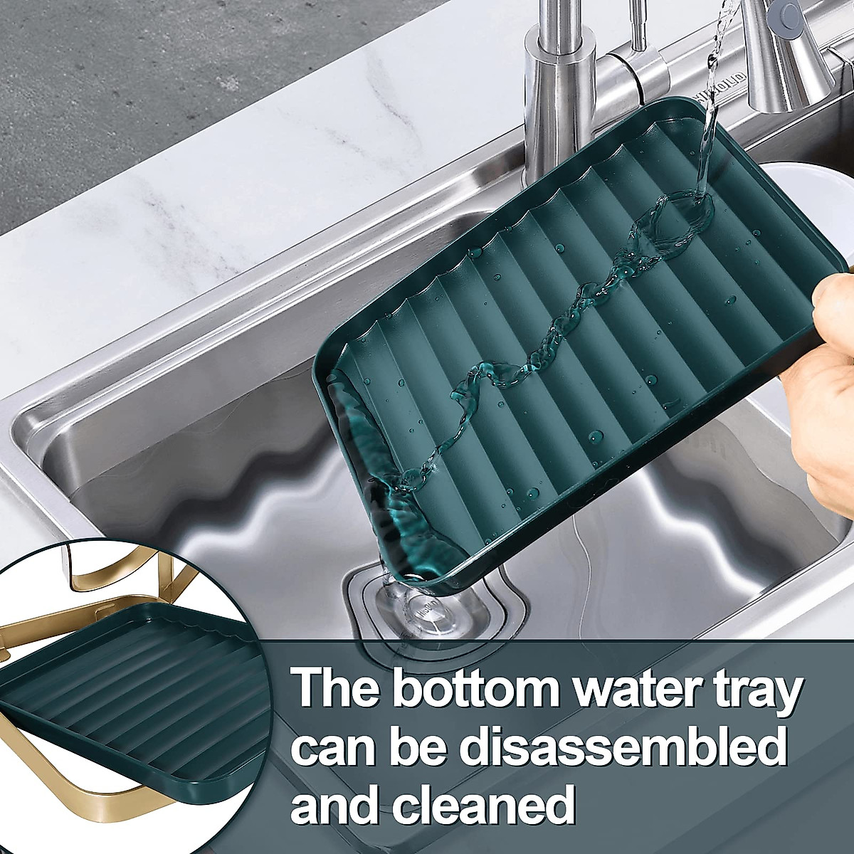 ZXMOTO Pot Lid Holder Spoon Rest Holder Utensil Rests for Kitchen Cabinet Spatula Rack Countertop Lid Organizer with Drip Pad 3-Tiers