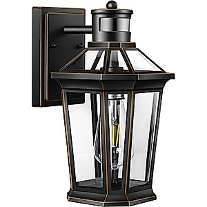 VIANIS Motion Sensor Exterior Light Fixture, 2 Pack Dusk to Dawn Outdoor Light Wall Mount, Anti-Rust Aluminum Outside House Lights,Farmhouse Coach Lantern for Porch, Entryway, Garage, Front Door